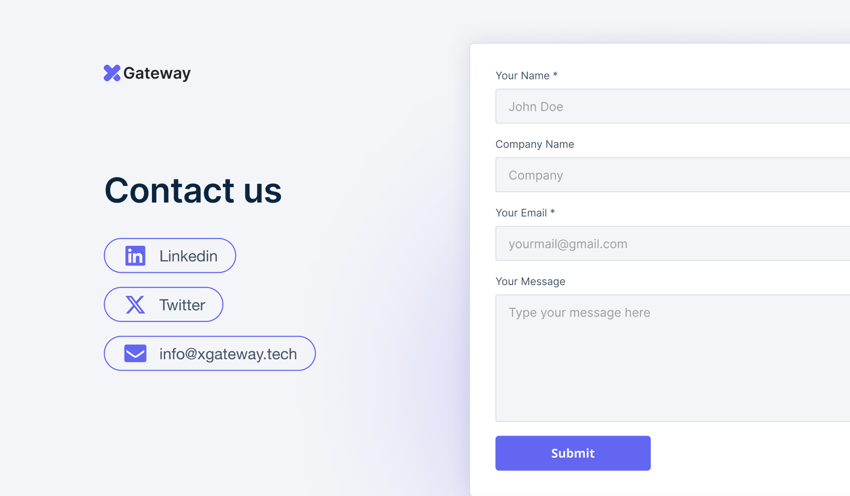 Contact us - XGateway